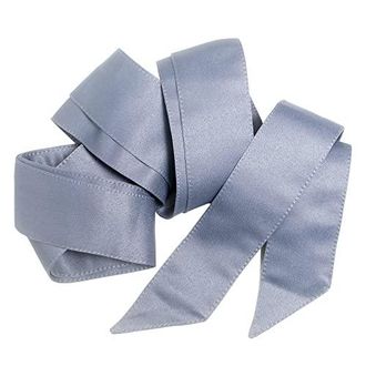Maya Womens Belt Ladies Satin Sash Waist Tie Ribbon Bow Accessory for Bridesmaids Bridal Wedding Prom Evening Occasion Ceinture, Dusty Blue, L-XL De Las Mu