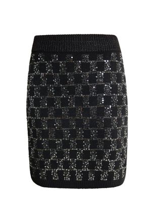 Faina Strick-Minirock Damen schwarz