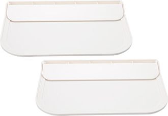 SOLUSTRE 2 St&uuml;ck Klappbares Wei&szlig;es Wandregal Faltbares Aufbewahrungsboard f&uuml;r Badezimmer K&uuml;che Schlafzimmer Platzsparend Wandmontiert ohne Bohren Vielseitig f&uuml;