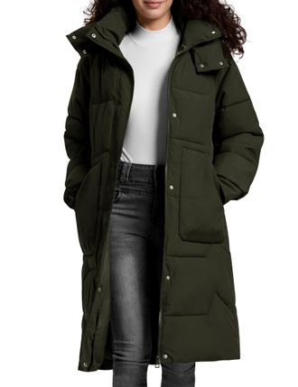 Fengbay Damen Wintermantel Lang Winterjacke mit Kapuze Warm Steppmantel Jacke Puffer Mantel Winter