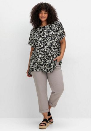 Sheego Klassische Bluse Tunika Kurzarm