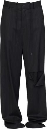 Isabel Benenato Isabel Benenato, Homme, Pantalons, Gris, Taille: L Pinstripe Wool Cut Out Pants