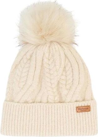 Barbour Bonnet Elsdon en maille torsad&eacute;e - Femme - Accessoires - Beige - Taille: ONE Size