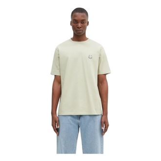 Maison Kitsun&eacute; Tee Confort avec Patch Renard Audacieux - Homme - Tops - Vert - Taille: 2XL