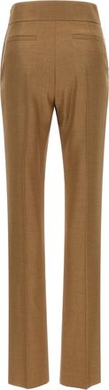 Valentino Garavani Virgin Wool Silk Blend Trousers - Beige