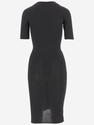 Valentino Womens Dress With Bow, Viscose - Black