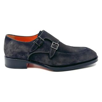 Santoni Double Boucles Velours - - Shoes - Herren - Grau - 43 1/2 EU