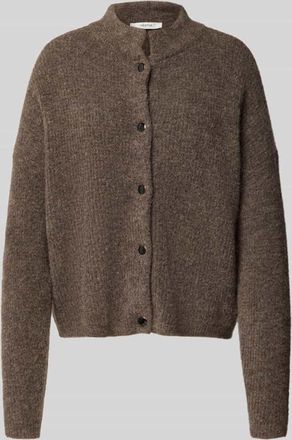 Gestuz Strickjacke aus Alpaka-Mix mit Stehkragen Modell Alpha