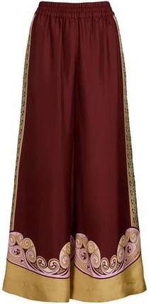 La DoubleJ Pantalon palazzo imprim&eacute; en twill de soie