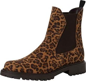 Tamaris Chelsea M2542741 Bottines en cuir pour femme Motif l&eacute;opard, l&eacute;opard, 41 EU