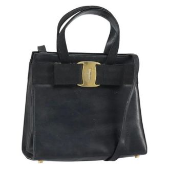 Ferragamo Sac &agrave; main en cuir Pre-owned - Femme - Pre-owned - Noir - Taille: ONE Size