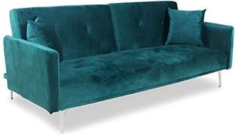 Menzzo Velours Sofa Carla gr&uuml;n 191