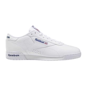 Reebok Exofit Sneaker f&uuml;r Herren, Leder, niedrig geschnitten (Wei&szlig;/K&ouml;nigsblau)