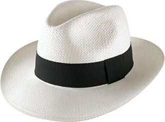 Classic Italy Chapeau Panama Paille Homme ou Femme Classic Paille Large - Taille 60 cm - Blanc