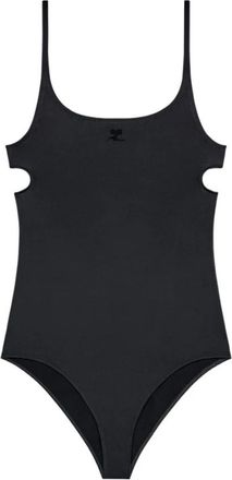 Courr&egrave;ges Femme, Tops, Noir, Taille: 42 FR Cut-Out Swimsuit