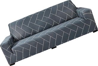 Valiclud Stretch Sofa &Uuml;berzug Elastischer Sofabezug mit Rundum Schutz Tiefgrau rutschfest Waschbar Einfache Montage Sofa Protector f&uuml;r Haustierschutz und Sofap