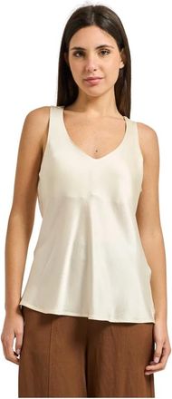Manila Grace Femme, Tops, Blanc, Taille: 40 FR Top &agrave; encolure large
