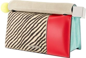 Jacquemus Womens La Pochette Rond Carre - Jacquemus Leather Multicolor Cowhide Bags Handbags-Purses