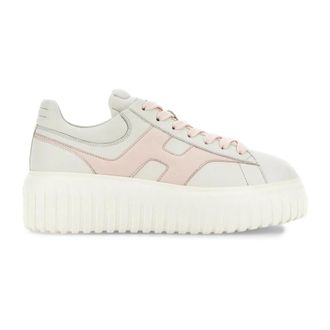 Hogan Gestreifte Sneakers in Elfenbein und Rosa - - Shoes - Damen - Beige - 40 EU