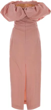Magda Butrym Womens Pink Cotton Blend Dress Exterior: Silk Abiti