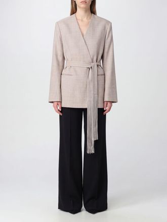 By Malene Birger Wickelblazer von aus reiner Schurwolle mit Tailleng&uuml;rtel