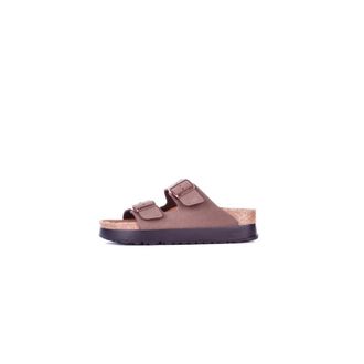 Birkenstock Femme, Chaussures, Brun, Taille: 41 EU Sandales Marron &agrave; Boucle Lat&eacute;rale et Logo