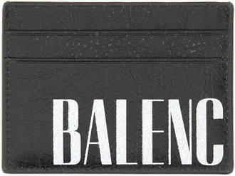 Balenciaga Domesticated Lambskin Card Case - Black