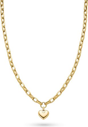 s.Oliver Necklace - Elegante Halskette aus poliertem Edelstahl - IP Gold - Gliederkette 55 cm - wasserfest & hautfreundlich