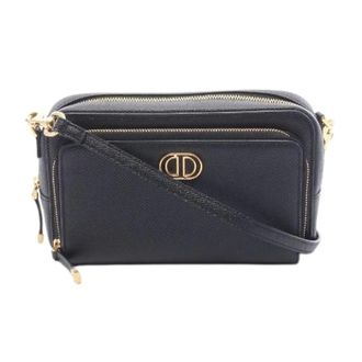 Dior Sac bandouli&egrave;re Pre-owned Caro Double Pouch en cuir - Femme - Pre-owned - Noir - Taille: ONE Size