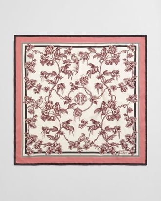 GANT Damen Seidentuch mit Baum-Print (ONE SIZE) PLUM WINE