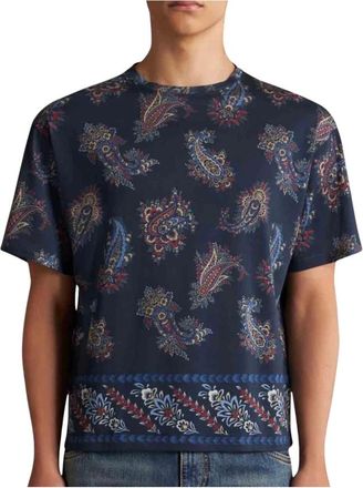 Etro Homme, Tops, Bleu, Taille: XL T-Shirt