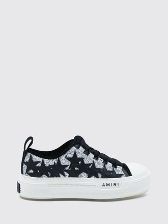 Amiri Stars Court Low-Top-Sneakers aus Glitzer-Mesh mit Sternenstickerei und Plateausohle