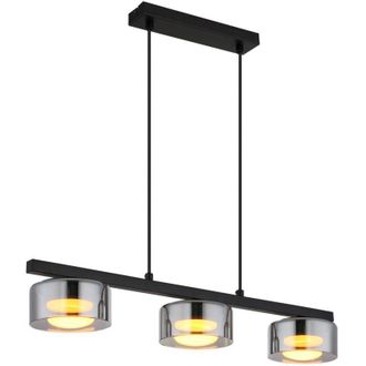 Globo Lighting suspension - HIGGINS - noir - verre - grande lampe de