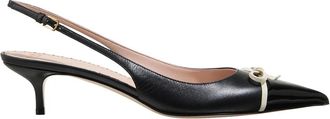 Valentino Garavani Hohe Schuhe - Bepointy 45mm Slingback - Gr. 38,5 (EU) - in Schwarz - f&uuml;r Damen
