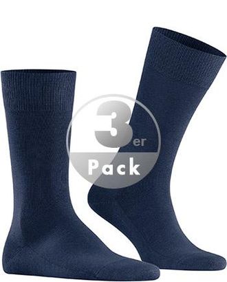 Falke Herren Socken blau Baumwolle unifarben