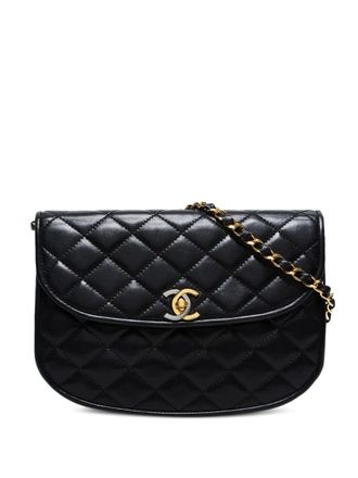 Chanel sac porté épaule Paris (1985-1988) - Noir