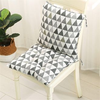 Railonch Leinen Niedriglehner Auflagen, Dicke R&uuml;ckenkissen, Gartenstuhl Sitzkissen mit R&uuml;ckenteil Sitz, Stuhlauflage mit B&auml;nder f&uuml;r Indoor Und Outdoor (45x90cm