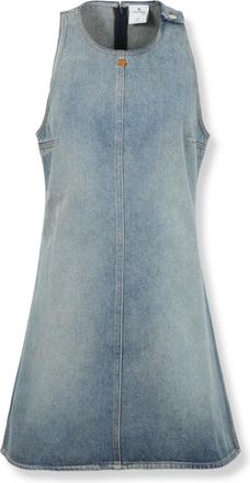 Courr&egrave;ges Femme, Robes, Bleu, Taille: 38 FR Heritage Sleeveless Denim Dress