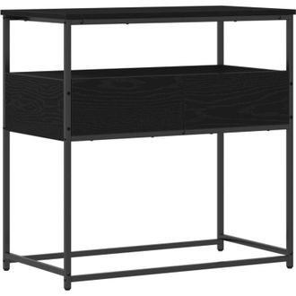 vidaXL Vidaxl - Konsole Tisch Schwarze Eiche 75x40x75 cm engineered Holz und Stahl