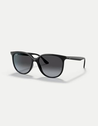 Ray-Ban Rb4378 - Lunettes de soleil carr&eacute;es avec verres gris - Noir