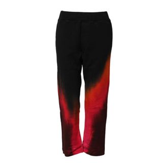 Dsquared2 Baumwoll-Jogger im geraden Schnitt mit Logo-Details - - Trousers - Damen - Schwarzk - XS