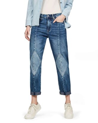 G-Star RAW Damen 3301 Mid Boyfriend Diamond, Blau (lt vintage aged diamond restored D12845-9657-A280), 26W / 30L