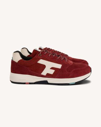 Faguo Baskets cuir su&egrave;de bordeaux