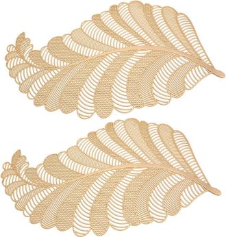 BESPORTBLE 2 St&uuml;ck Teiliges PVC Tischset mit Hohlmuster Hitzebest&auml;ndig und Abwaschbar rutschfeste Tischmatte f&uuml;r Esstisch Party Hotel und Familienfeiern Dekorati