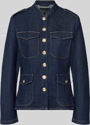 s.Oliver Black Label Regular Fit Jeansjacke mit Schmuckkn&ouml;pfen