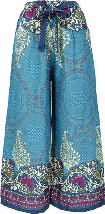 Guru Shop Palazzohose, Schlaghose, Boho Sommerhose, Hippie Goa Hose - T&uuml;rkis, Damen, Synthetisch