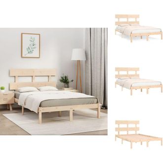 vidaXL Massivholzbett 200x200 cm - Holzbett - Massivholzbette - Kiefernholzbette - Doppelbett - Boxspringbetten