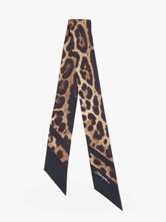 Dolce & Gabbana Silk bandeau with animal print - DOLCE & GABBANA - gender_Woman