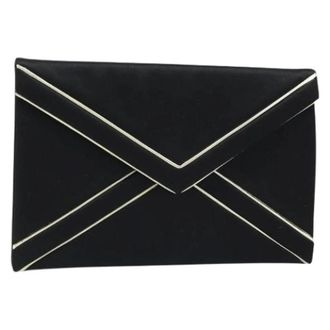 Saint Laurent Pre-owned Satin Clutch - - Pre-owned - Damen - Schwarzk - ONE SIZE