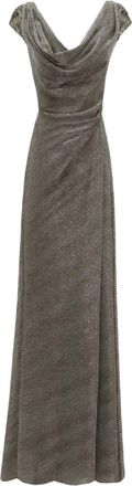 Gemy Maalouf draped cowl-neckline maxi dress - Grau